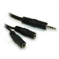 6ft 3.5mm Mini-Stereo TRS Male to Y-Female (2) EXTENSION Cable ...