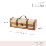 Twine Vintage Trunk Wooden Wine Box, 1-Bottle Wine Gift Box, Wedding ...