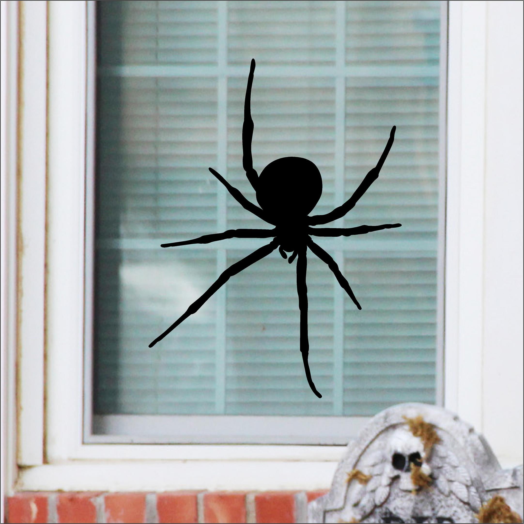 Halloween Creepy Spider (D) Vinyl Lettering wall decal (29"H x 20"L ...