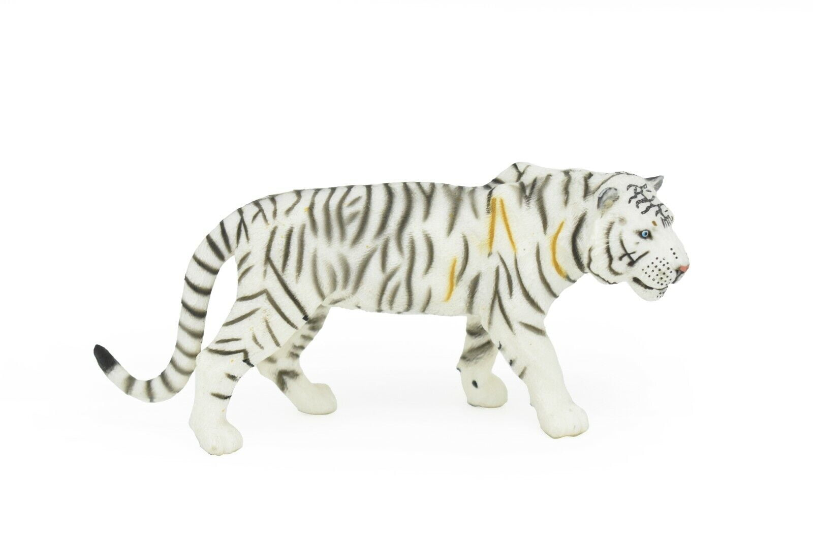 White Tiger Toy Animal, White, Realistic Rubber Replica, Hand Painted ...