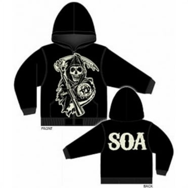 Sons of Anarchy Crossed Sickles Full Zip Hoodie Sweatshirt - Walmart.com