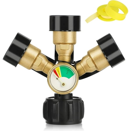 EEEKit 3 Way Propane Splitter, QCC/POL 3 Y Propane Gas Splitter Adapter ...