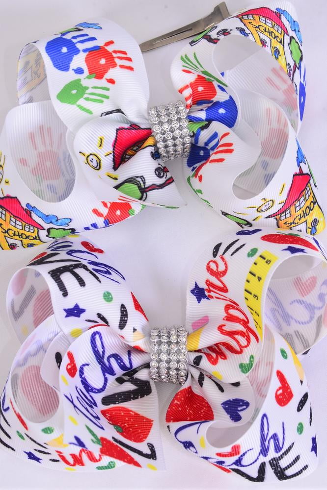 Hair Bow Jumbo School Etc Grosgrain Bow-tie/DZ-Assorted - Walmart.com