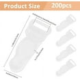 200PCS Plastic Garter Clips Grip Tranparent Garters End Buckle ...