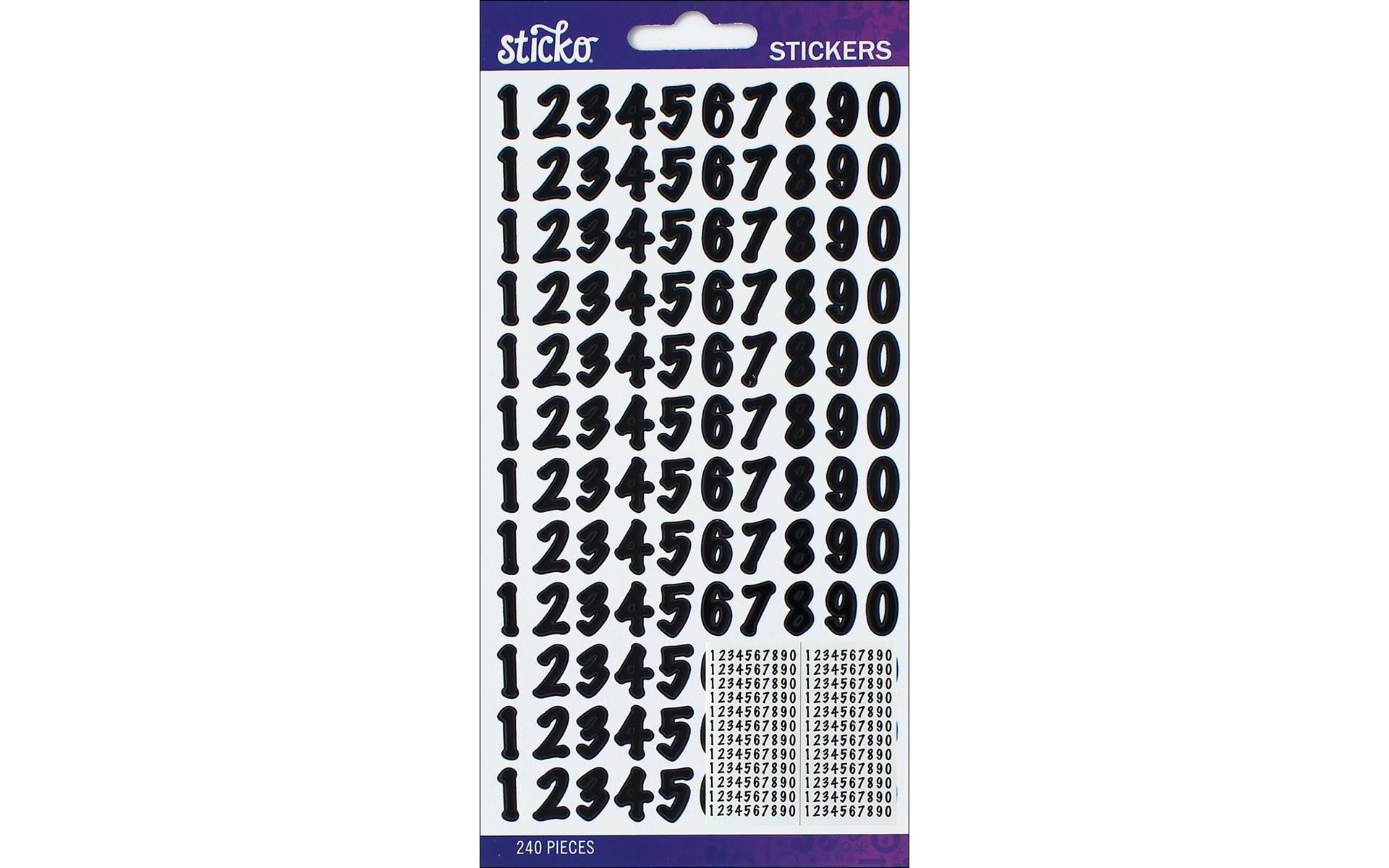 EK Sticko Sticker Number Dot Sm Black - Walmart.com
