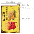 1 pc Rectangle Metal Iron Sign Poster for Home Wall Decoration Food ...