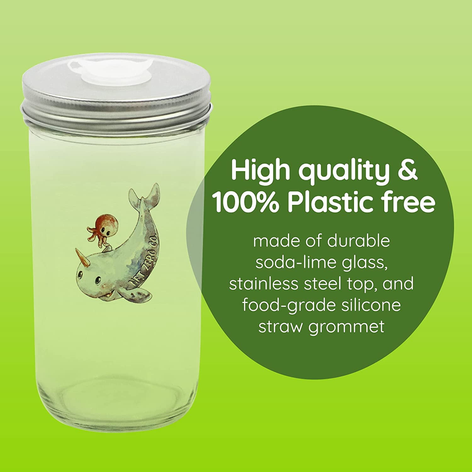 Buy BubblyCup, Reusable Boba Cup, Bubble Tea Mason Jar with Stainless ...