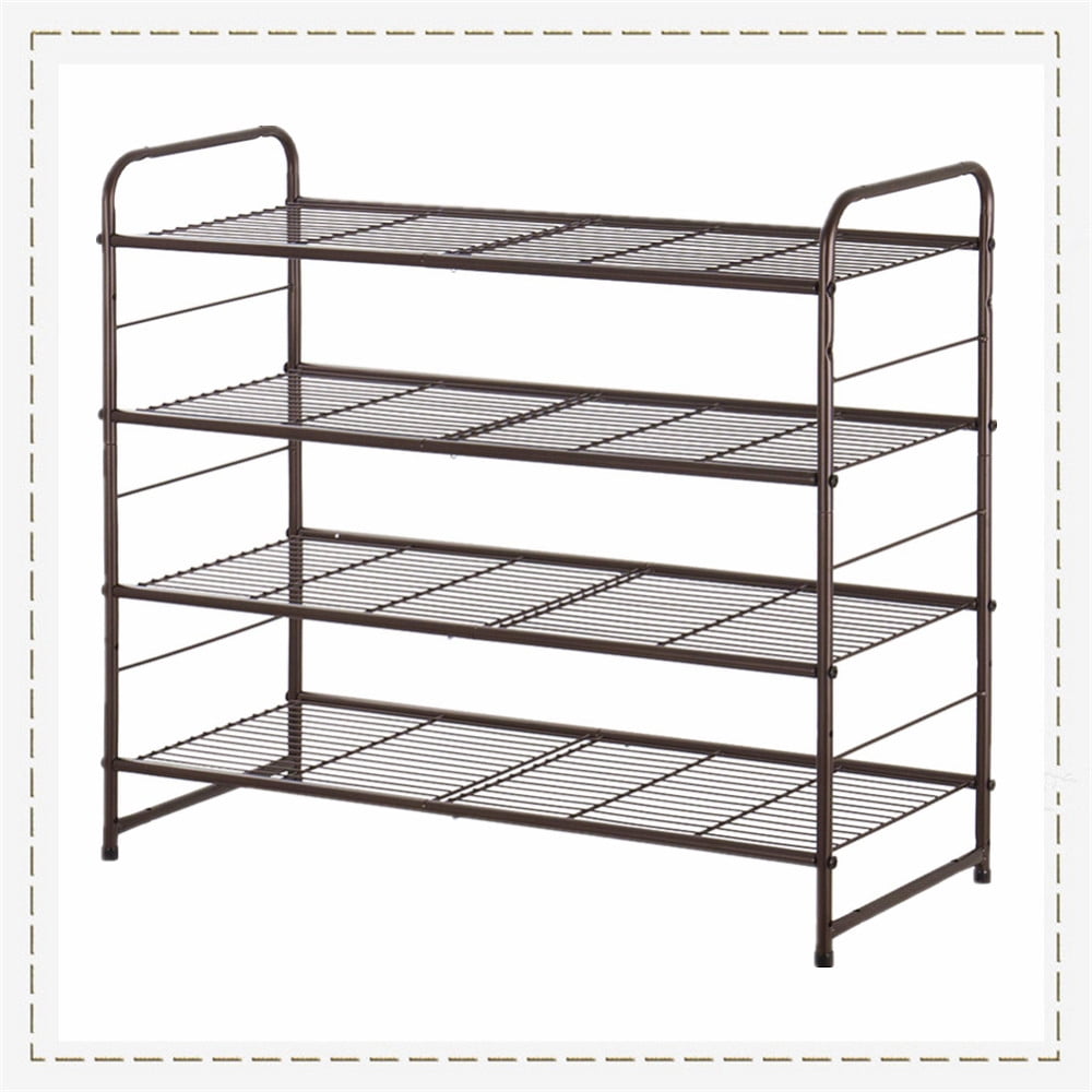 4 Tier Shoe Rack in Home in Kitchen-Bronze - Walmart.com