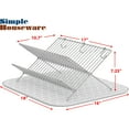 Simple Houseware Kitchen Dishwashing Collapsible Dish Drying Rack with ...