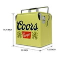 Coors Banquet Retro Ice Chest Cooler - Portable Ice Bucket with Bottle ...