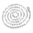 6pcs Brass Paperclip Chains Drawn Elongated Cable Chains Necklace ...