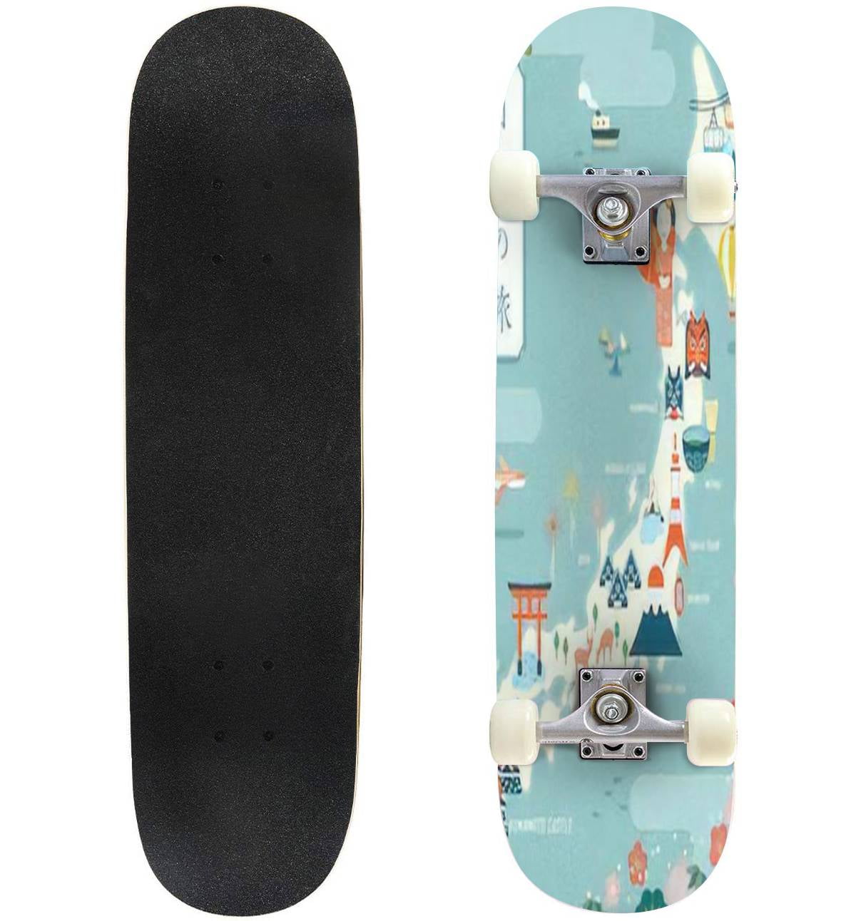 Elegant japan travel map flat design landmark and traditional symbol ...