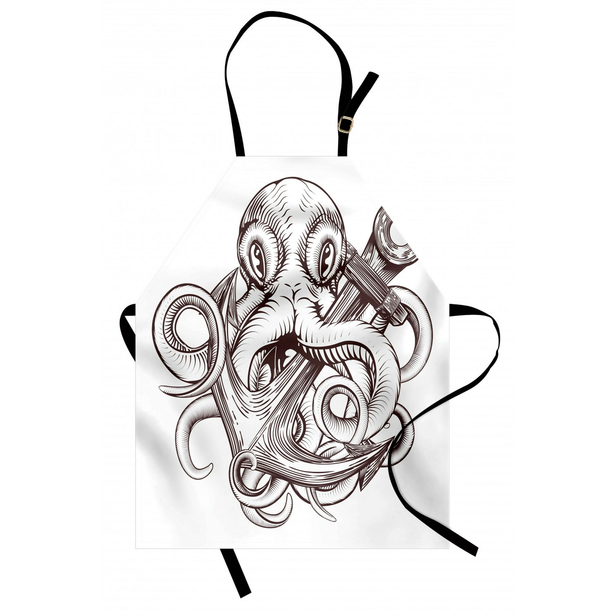 Octopus And Anchor Drawing