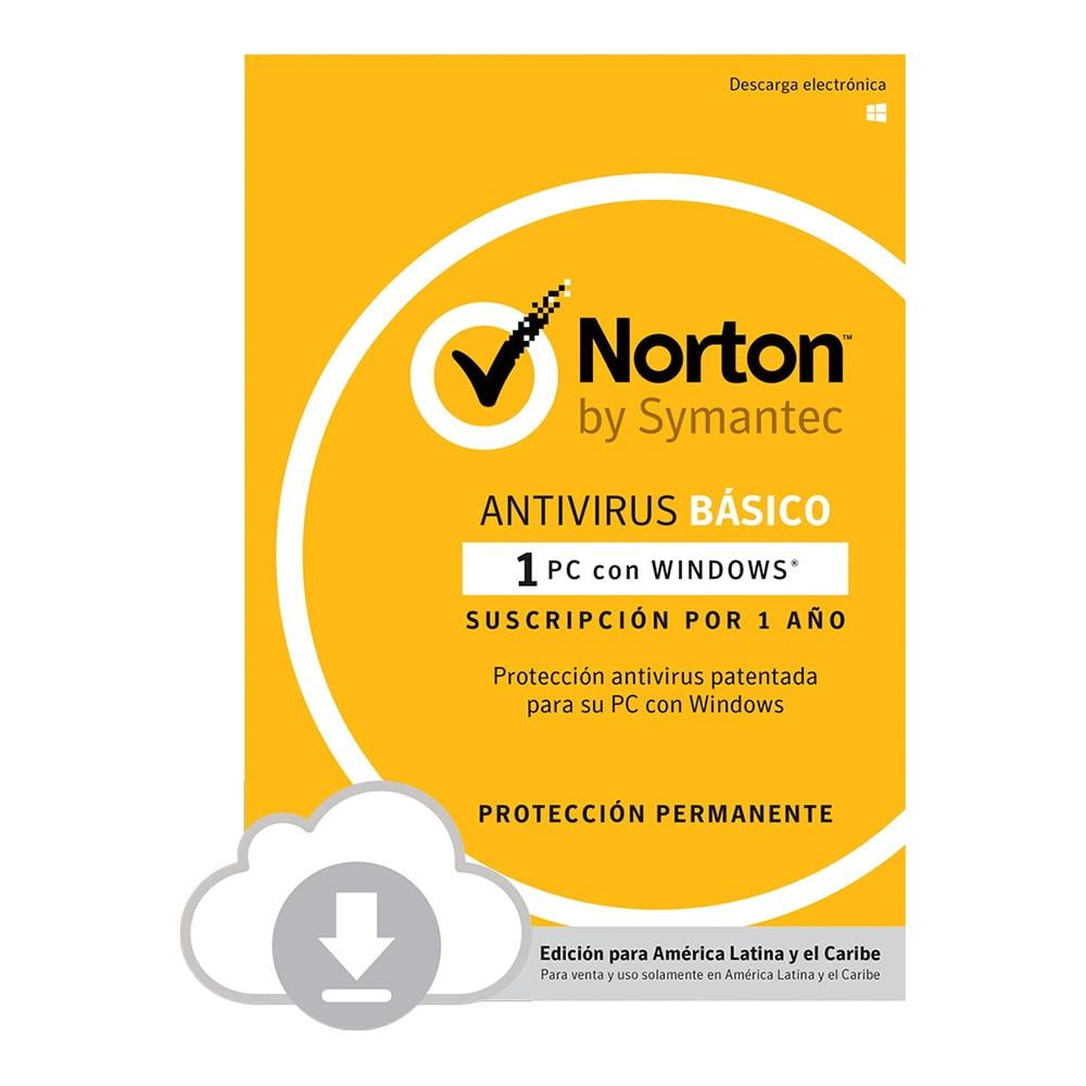 Antivirus Norton Basic 1.0 para 1 PC por 1 Año Descargable | Bodega ...
