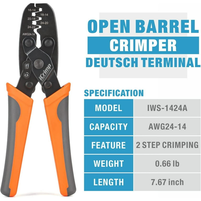 Open Barrel Terminal Crimping Tool