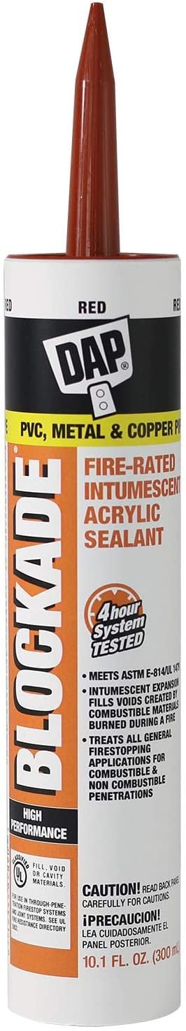 DAP 7079818858 Blockade Fire Stop Caulk, 10.1 oz, Red - Walmart.com