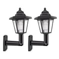 2Pcs Solar Lights Outdoor Decorative LED Yard Lamps for Outside Wall ...