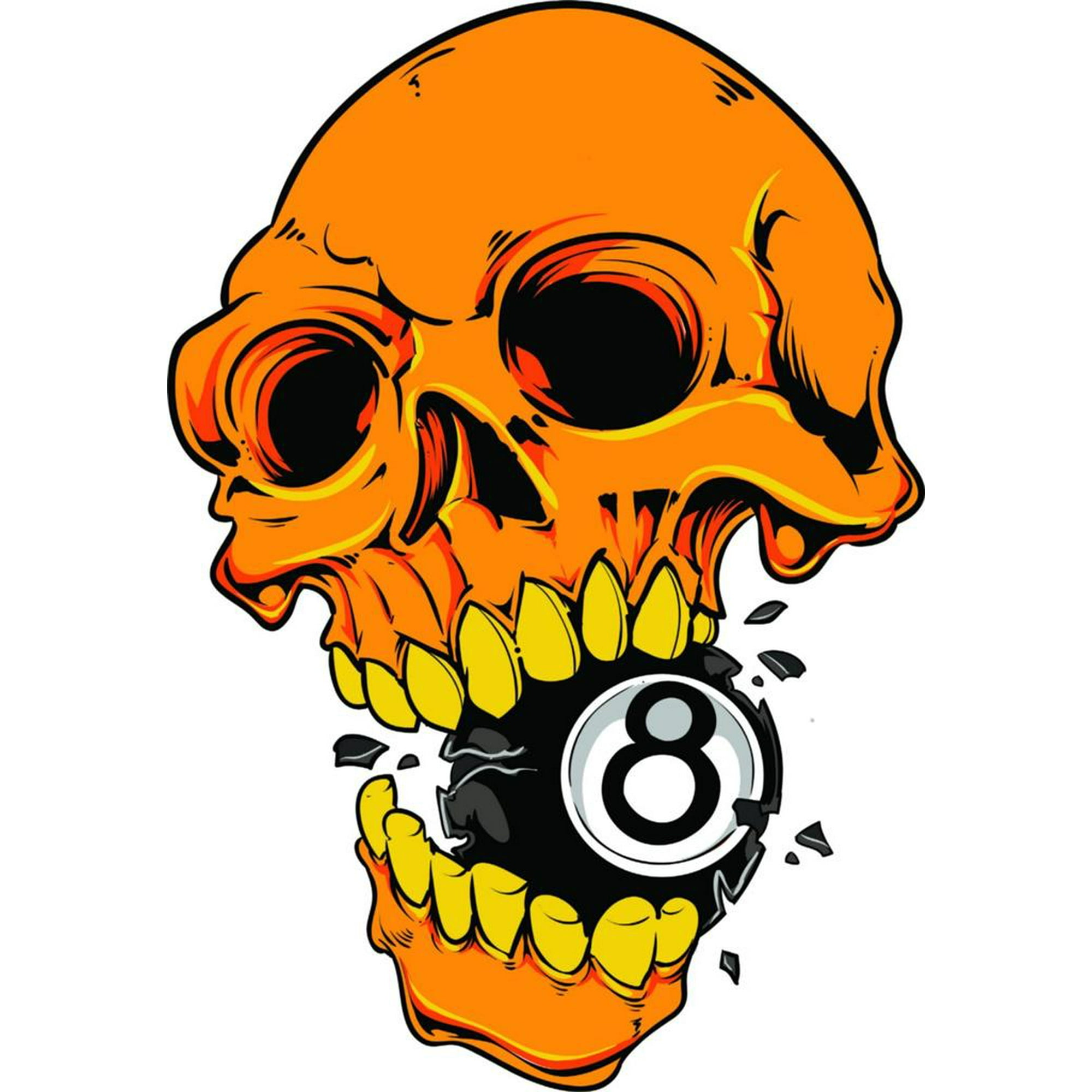 8 Ball Skull Tattoo
