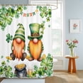 Bathroom Shower Curtain St Patrick's Day Gnome Clovers Waterproof ...