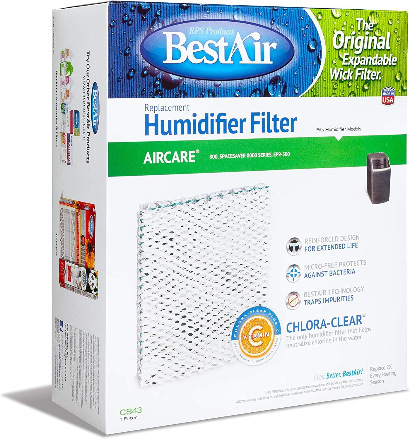 Humidifier Wick Filter Replaces Bemis 1043 Single Pack - Walmart.com