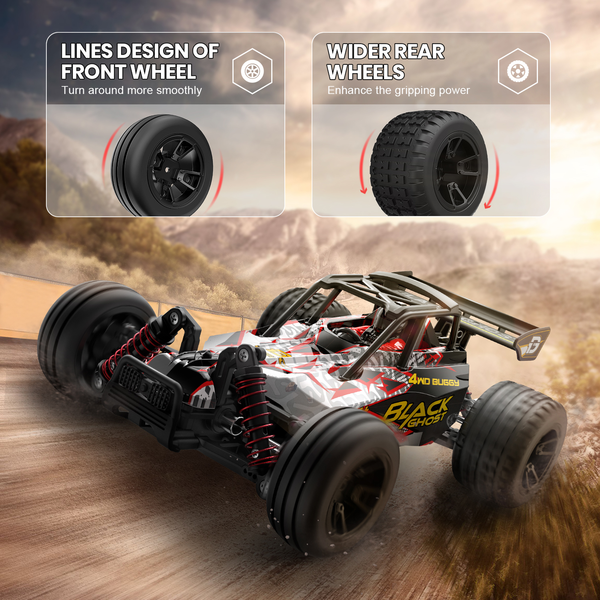 Buy DEERC Car 9305E High Speed Remote Control Car for Adults Kids 1:18 ...