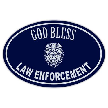 Support Law Enforcement Blue Large Ribbon Magnet - Walmart.com