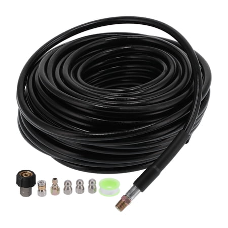 Sewer Jetter Kit, Pressure Washer Sewer Jetter Kit Double-layer 1/4in ...