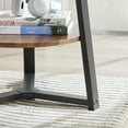 Mason Round 2-Tier Side Accent Table with Raised Lip Edge Tabletop and ...