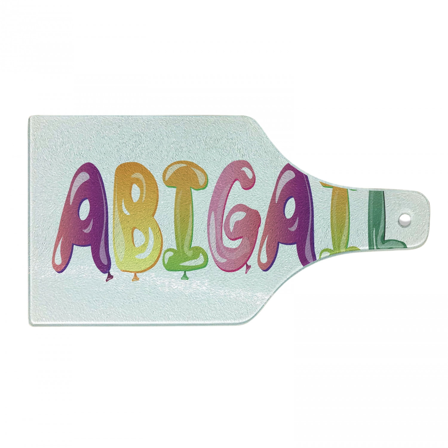 Abigail Cutting Board, Colorful Feminine Name Alphabet with Historical ...