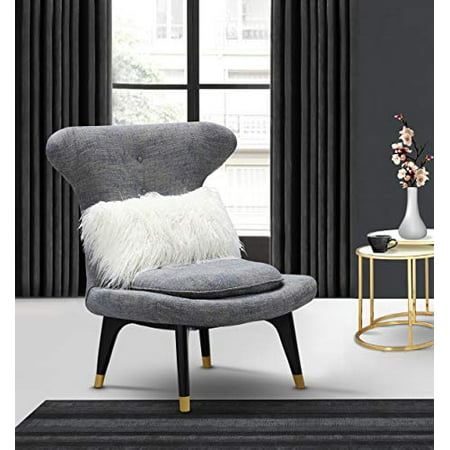 Iconic Home Chateau Accent Club Chair Two-Tone Textured Fabric Wingback ...