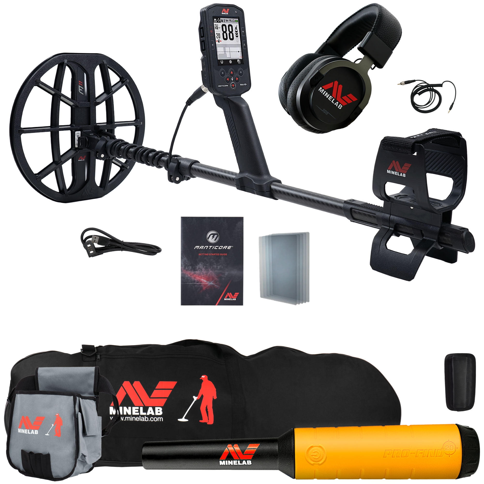 MINELAB Manticore High Power Metal Detector with Pro Find 20 Pinpointer ...
