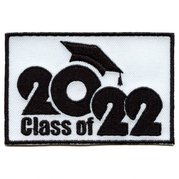 Class Of 2022 Script with Graduation Cap Embroidered Iron On Patch ...