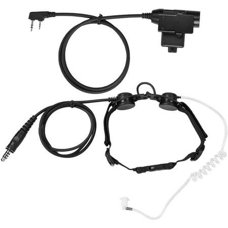 Throat Microphone, Throat Microphone with PTT Accessory for CS Combat ...