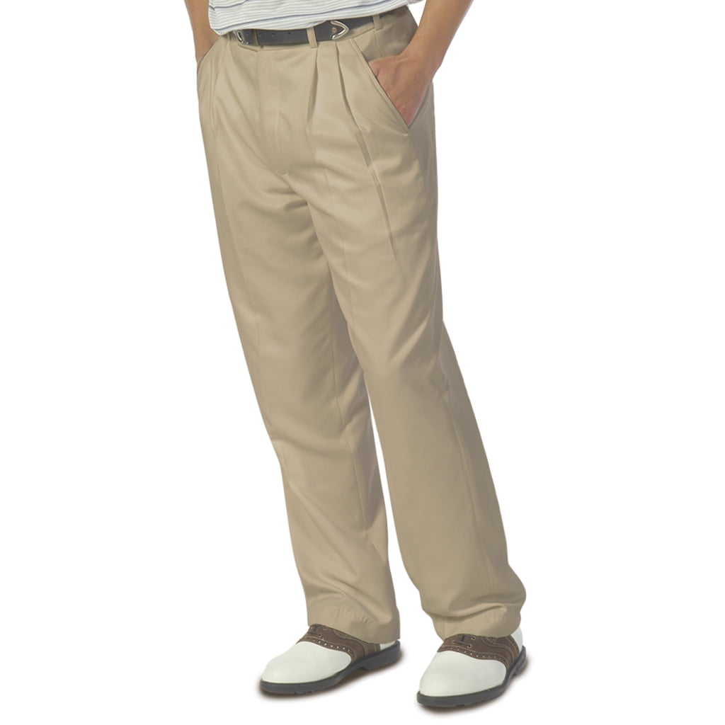 Monterey Club Men's Microfiber Twill Pleated Golf Pants #1880 - Walmart.com