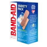 Band-Aid Brand Adhesive Sterile Bandage Variety Pack, Assorted, 30 ct ...