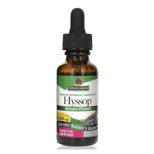 Nature's Answer Hyssop Herb, Suplemento Dietético Vegetariano, 30 ml ...