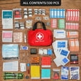 330-piece first aid kit, high-quality waterproof compact trauma medical ...