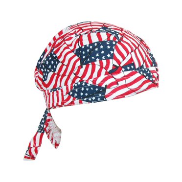 American Flag Headwrap Patriotic Doo Rag Red White and Blue (Amer ...