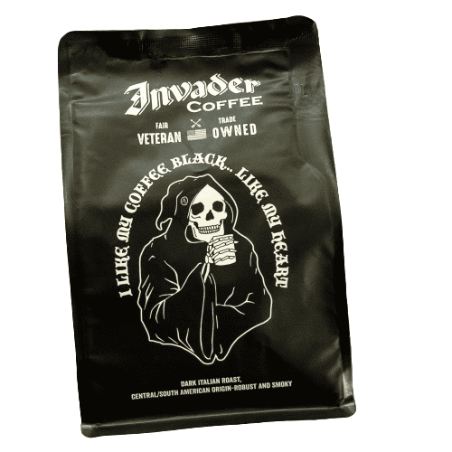 Invader Coffee Black Heart Blend Air Roasted Coffee Fair Trade Small ...