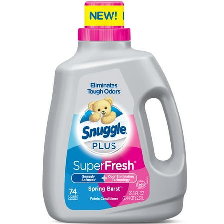 Snuggle Plus Super Fresh Liquid Fabric Softener, Spring Burst, 78.3 ...