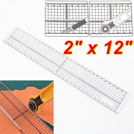 2''x12'' Quilting Sewing Patchwork Foot Aligned Ruler Grid Cutting ...
