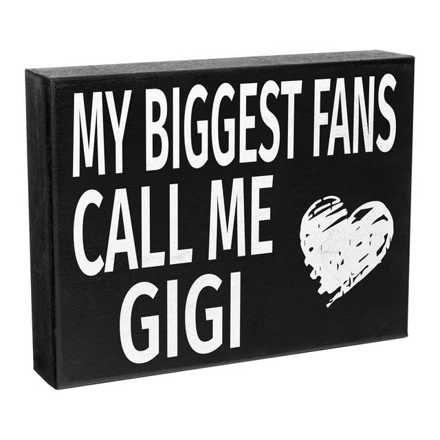JennyGems Gigi Gifts, My Biggest Fans Call Me Gigi Sign, 8x6 Inch Wood ...