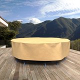 Budge Large Nutmeg Patio Round Table/Chairs Cover, All-Seasons ...
