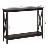 Costway Elegant 2-Tier Console Entryway Table with Storage Shelf ...