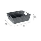 Simplify 2 Pack Large Woven Shelf Storage Basket in Grey - Walmart.com