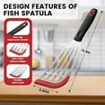 UYGDUY-Silicone Fish Spatula, Heat Resistant Silicone Edge for Nonstick ...