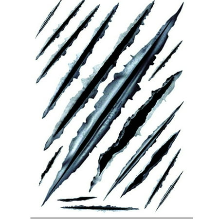 3D Simulated Car Sticker Scratch Decal Waterproof Motorcycle Stickers ...