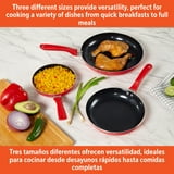 IMUSA Nonstick Ceramic Cookware Set 3-Piece 7in/9in/11in, with Stay ...