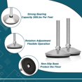 4 Set M8 Swivel Leveling Feet with 4-Pronged T Nut, Adjustable Leg ...