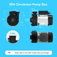 Lingxiao Pump WTC50M SPA Circulation Pump, 0.35HP, 230V/60HZ, 1.5in ...